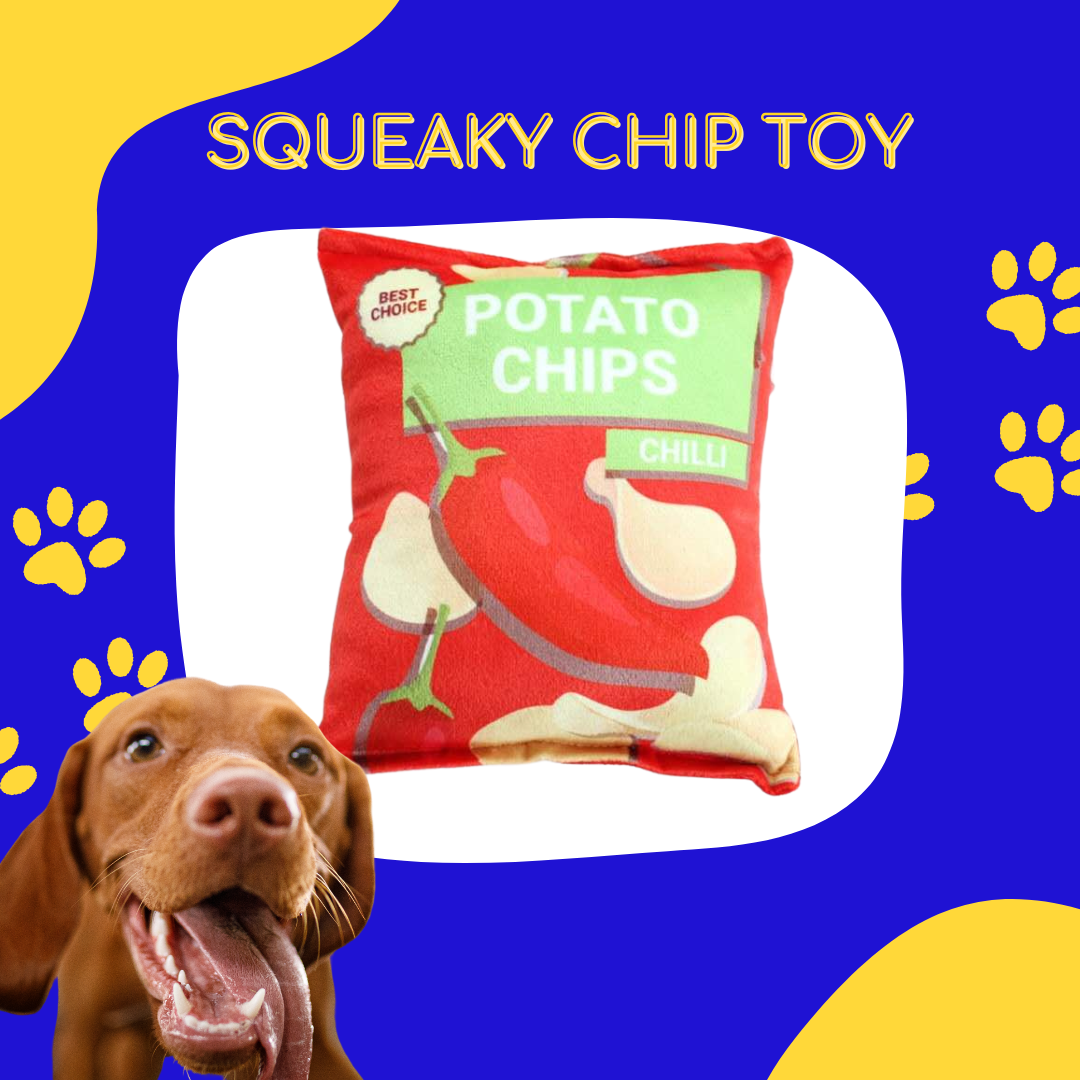 Wonderfur Squeaky Chip Toy